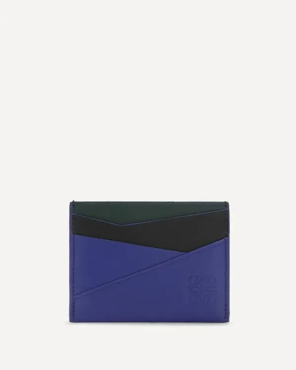 Loewe Puzzle Calfskin Card Holder - Blue
