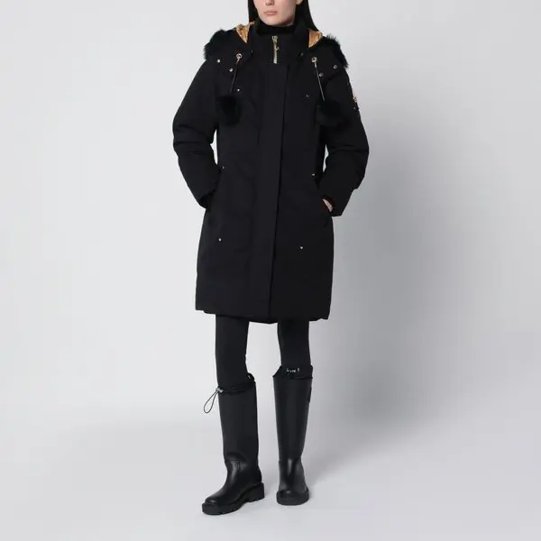 Moose Knuckles Stirling Original Cotton & Recycled Nylon Down Parka With Adjustable Hood - Black
