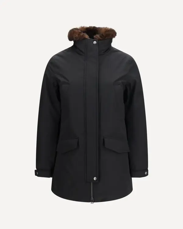 Woolrich Erie Ramar Coth Insuated Jacket With Hood Femae