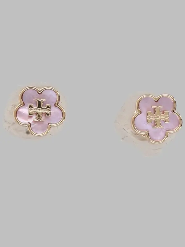 Tory Burch Brass And Mother-of-pearl Drop Earrings - Multicolour