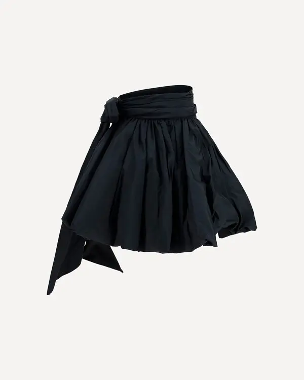Blumarine Taffeta Skirt With Side Bow