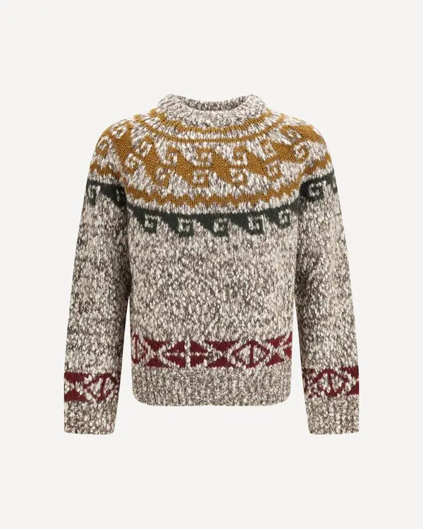 Moncler Geometric Jacquard Wool And Alpaca-blend Weater