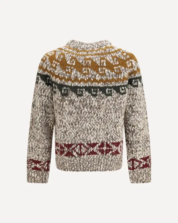 Moncler Geometric Jacquard Wool And Alpaca-blend Weater