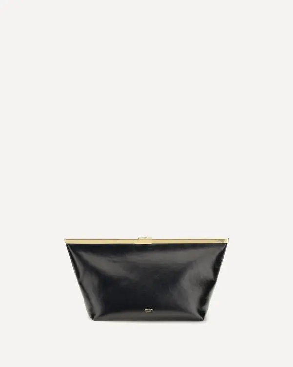 JIMMY CHOO Large Ganache Biker Leather Clutch