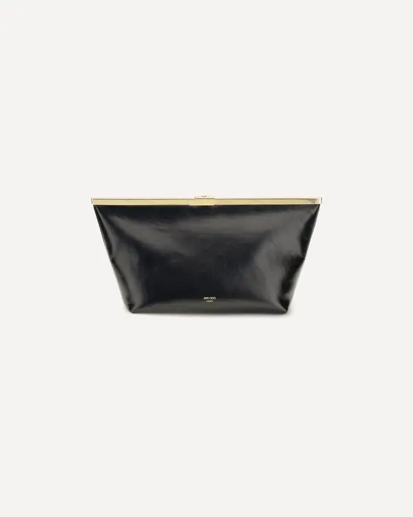 JIMMY CHOO Large Ganache Biker Leather Clutch