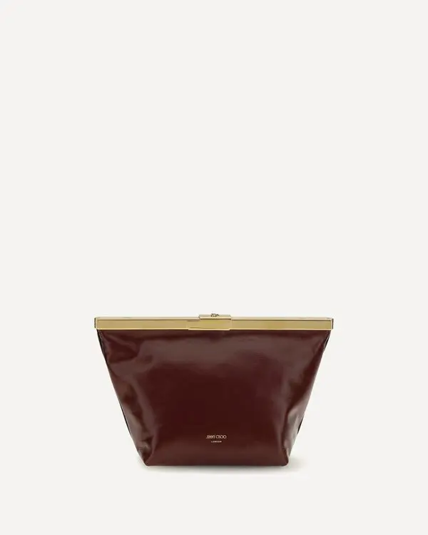JIMMY CHOO Ganache Leather Biker Clutch