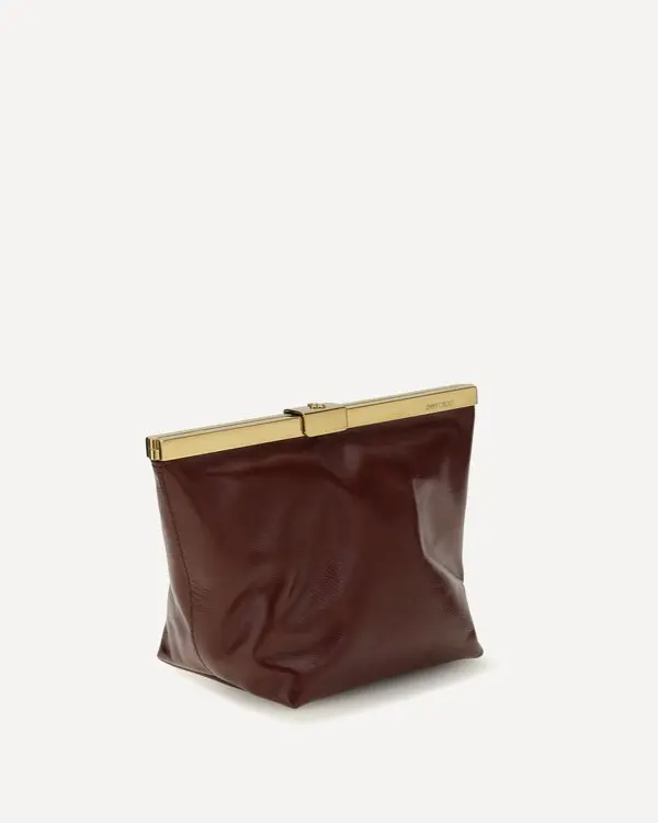 JIMMY CHOO Ganache Leather Biker Clutch