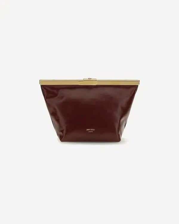 JIMMY CHOO Ganache Leather Biker Clutch