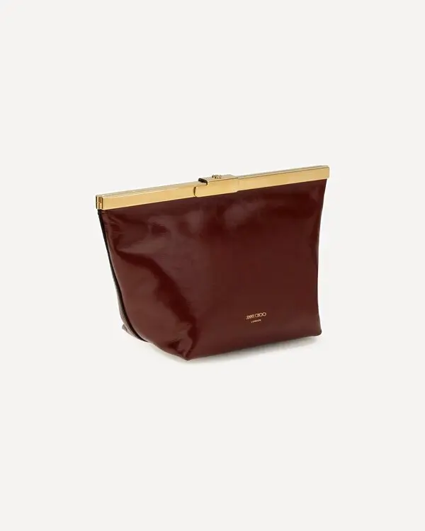 JIMMY CHOO Ganache Leather Biker Clutch