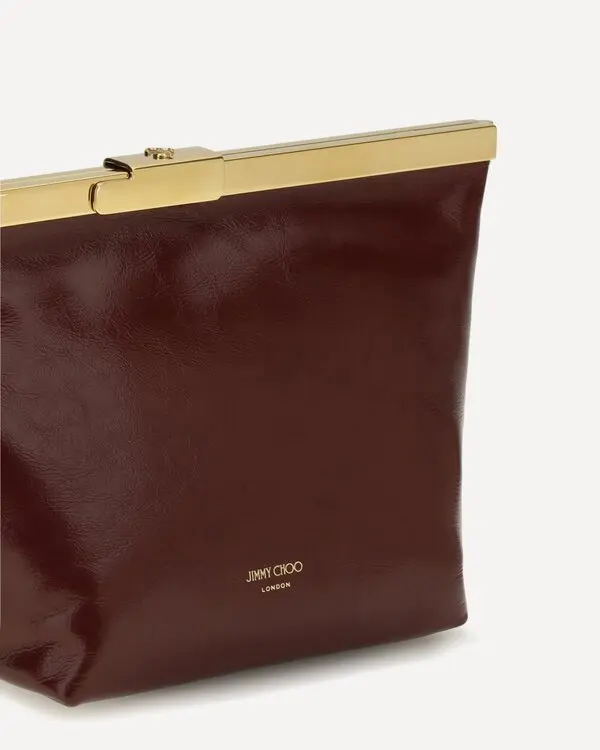 JIMMY CHOO Ganache Leather Biker Clutch