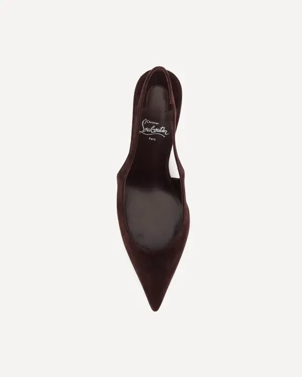 CHRISTIAN LOUBOUTIN Miss Z Slingback Suede Pumps