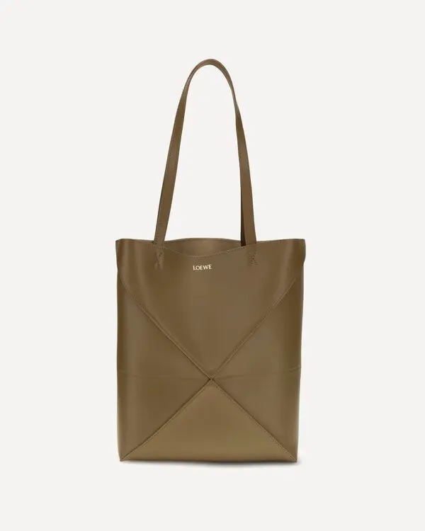 Loewe Puzzle Fold Tote Bag - Brown