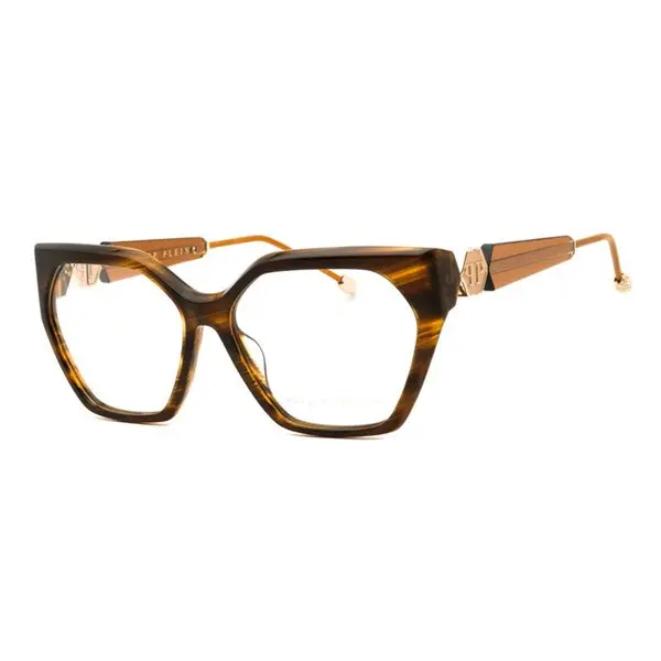Philipp Plein Wavy Mini Clear Demo Lens Eyeglasses - Wavy Brown