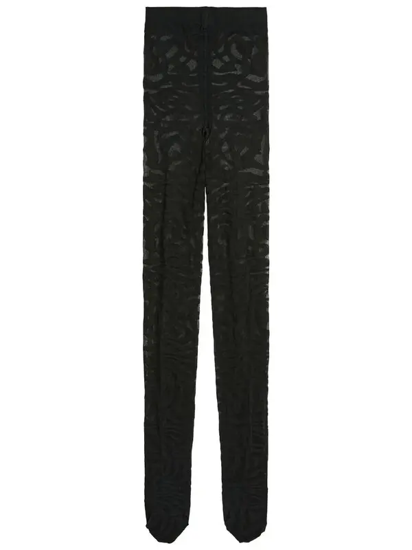 Emilio Pucci Jacquard Tights In Labyrinth Print