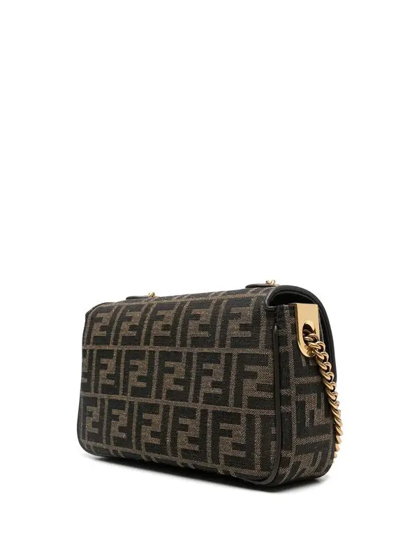 Fendi Mini Ff Zucca Baguette Shoulder Bag With Chain