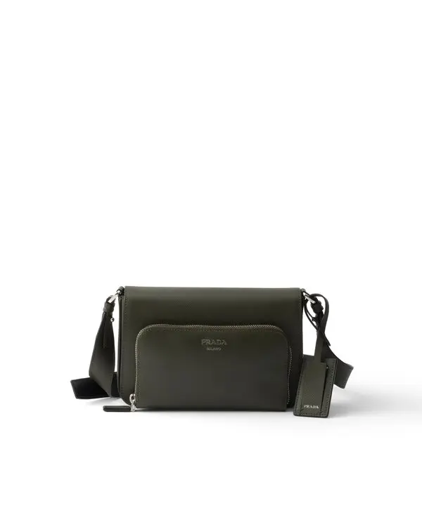 Prada Saffiano Leather Shoulder Bag - Green