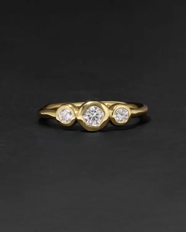Alexis Bittar Molten Vermeil Triple Stone Ring - Gold