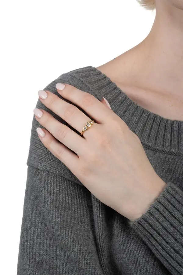 Alexis Bittar Molten Vermeil Triple Stone Ring