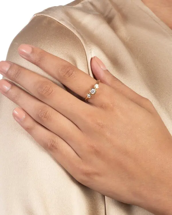 Alexis Bittar Molten Vermeil Triple Stone Ring - Gold