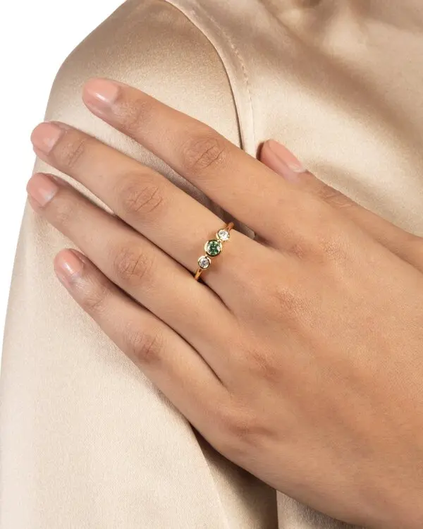 Alexis Bittar Molten Vermeil Triple Stone Ring - Gold