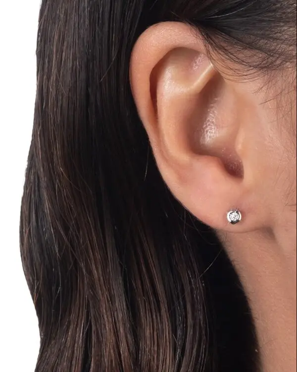 Alexis Bittar Molten Sterling Petite Bezel Stud Earring - Silver