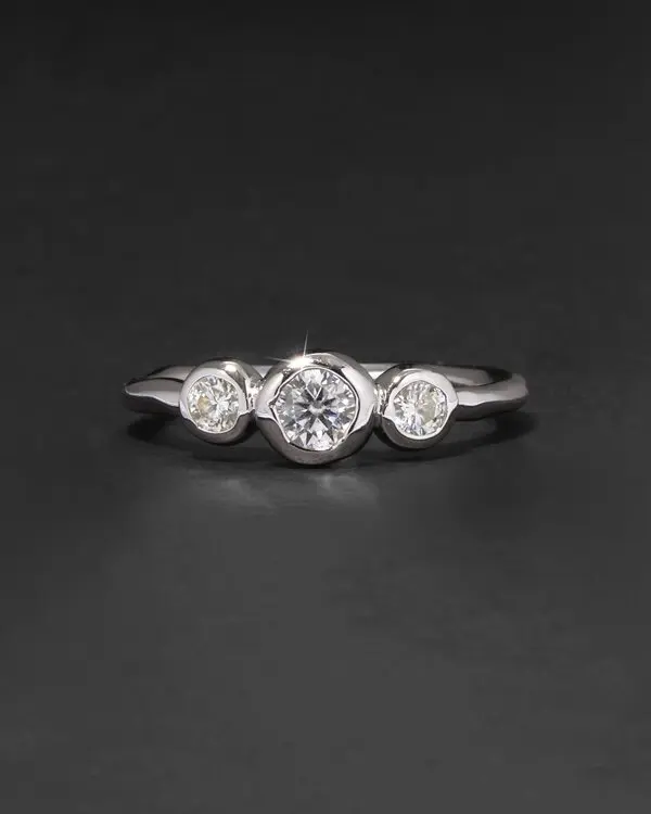 Alexis Bittar Molten Sterling Triple Stone Ring - Silver