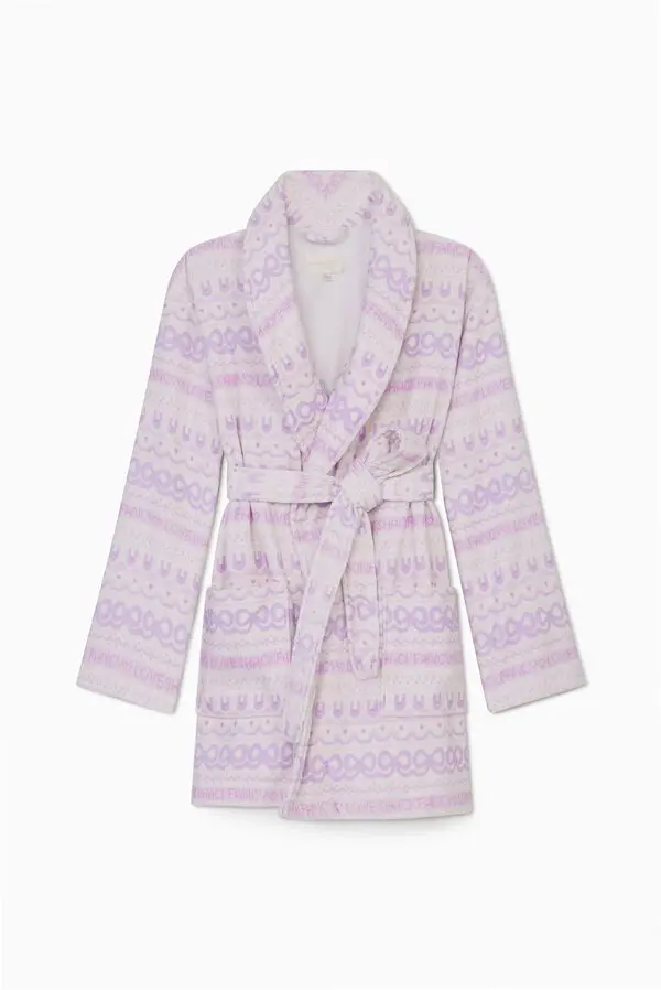 LoveShackFancy Holiday Indie Robe - Magenta Clouds