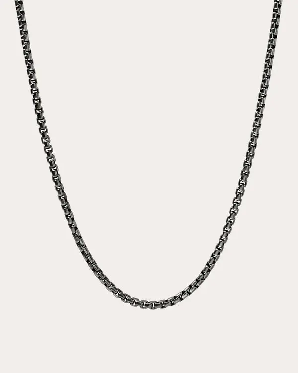 John Hardy Blackened Box Chain Necklace