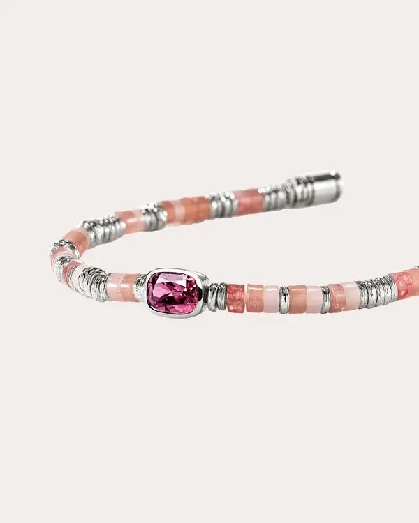 John Hardy Rhodolite Heishi Gem Bracelet