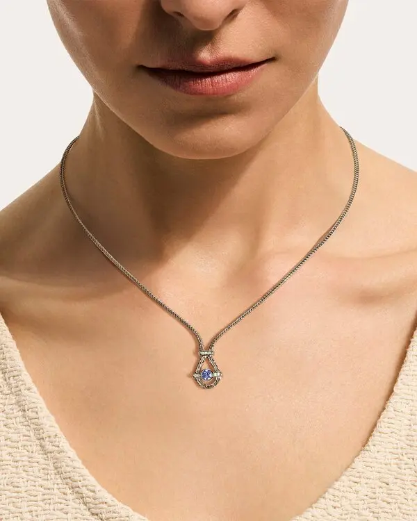 John Hardy Tanzanite & Diamond Icon Pendant Necklace