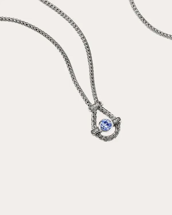 John Hardy Tanzanite & Diamond Icon Pendant Necklace