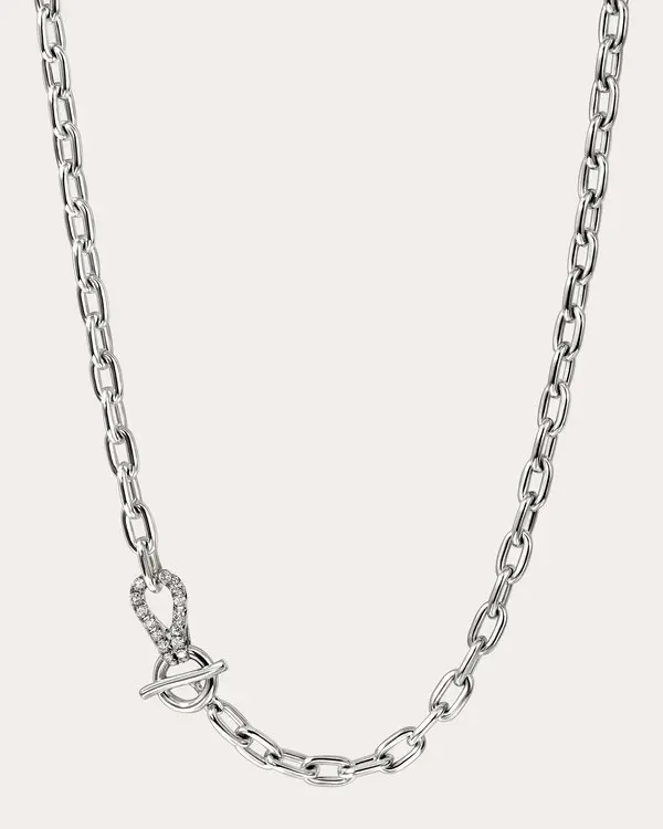 John Hardy Diamond Surf Toggle Necklace - Silver