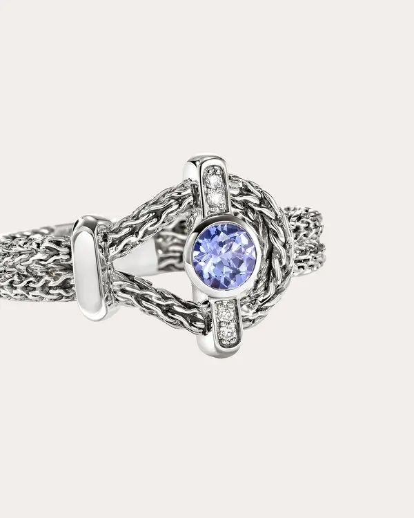 John Hardy Tanzanite & Diamond Icon Ring