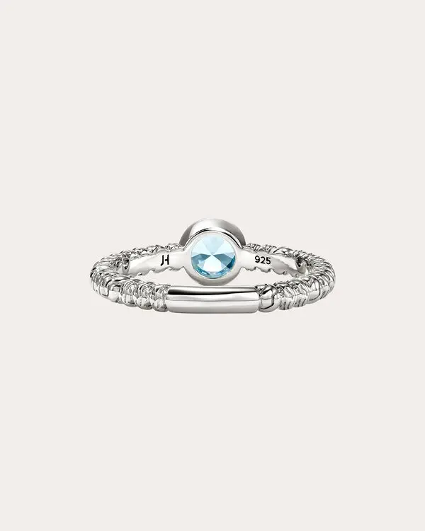 John Hardy Swiss Blue Topaz Heishi Gem Ring