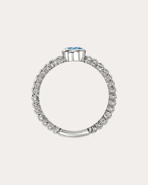 John Hardy Swiss Blue Topaz Heishi Gem Ring