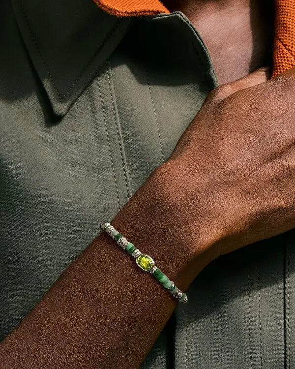 John Hardy Peridot Heishi Gem Bracelet