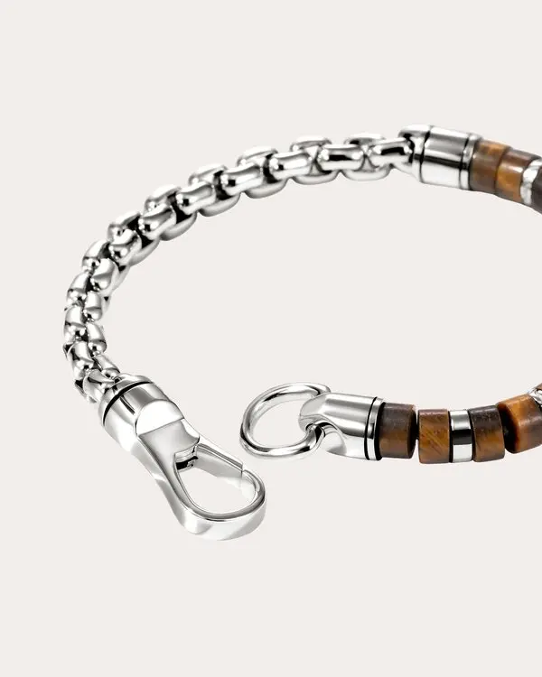 John Hardy Tiger's Eye Heishi Chain Bracelet