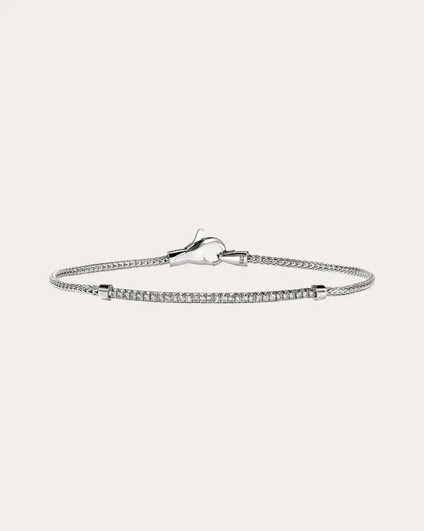 John Hardy Diamond Jh Essential Pavé Bar Bracelet - Silver