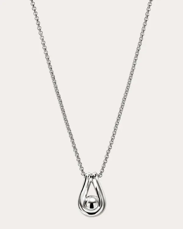 John Hardy Cultured Pearl & Diamond Surf Pendant Necklace