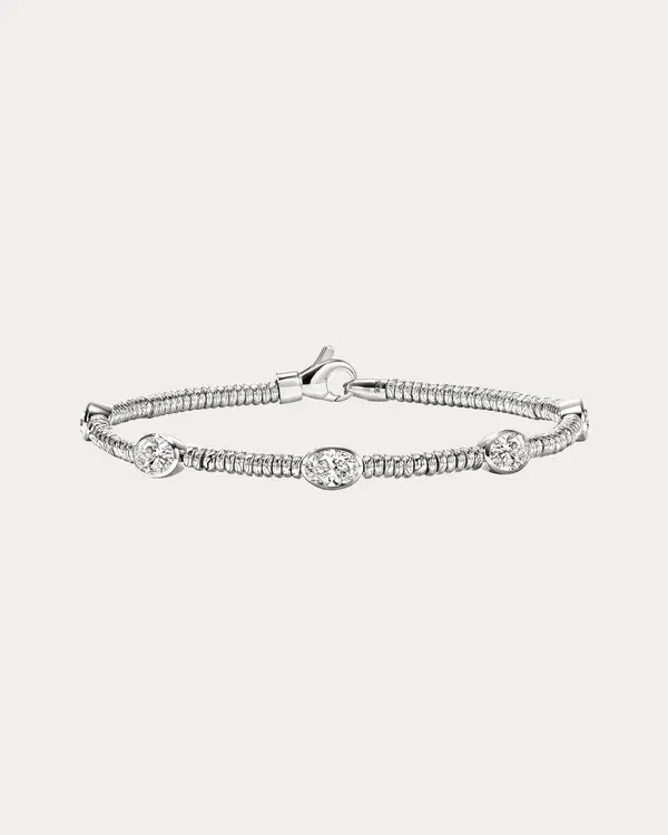 John Hardy Diamond Jh Lovestruck Heishi Station Bracelet - Silver