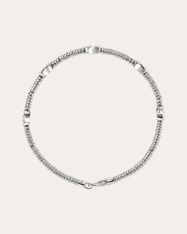 John Hardy Diamond Jh Lovestruck Heishi Station Bracelet