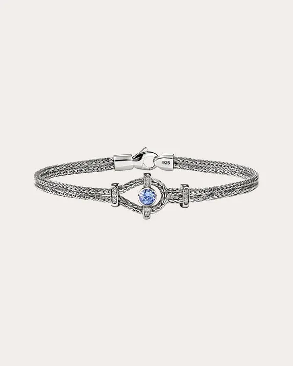John Hardy Tanzanite & Diamond Icon Bracelet - Silver