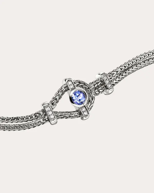 John Hardy Tanzanite & Diamond Icon Bracelet
