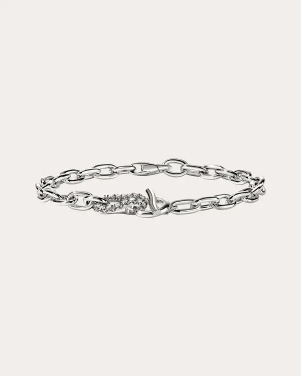 John Hardy Diamond Pavé Surf Bracelet - Silver