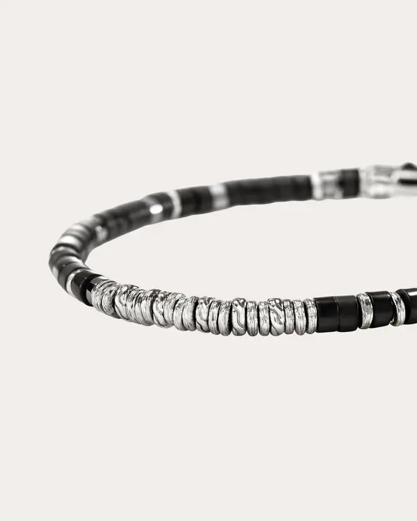 John Hardy Black Onyx Heishi Beaded Bracelet