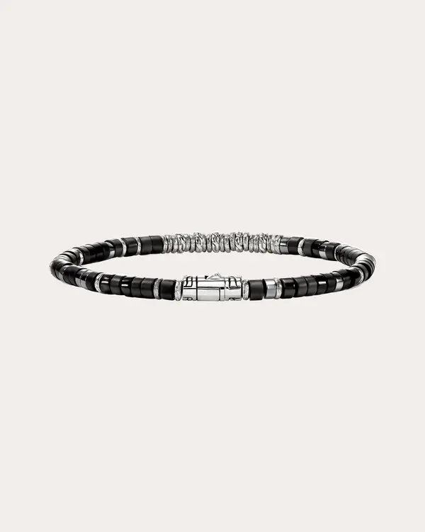 John Hardy Black Onyx Heishi Beaded Bracelet