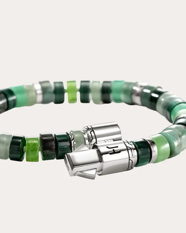 John Hardy Emerald Heishi Bracelet