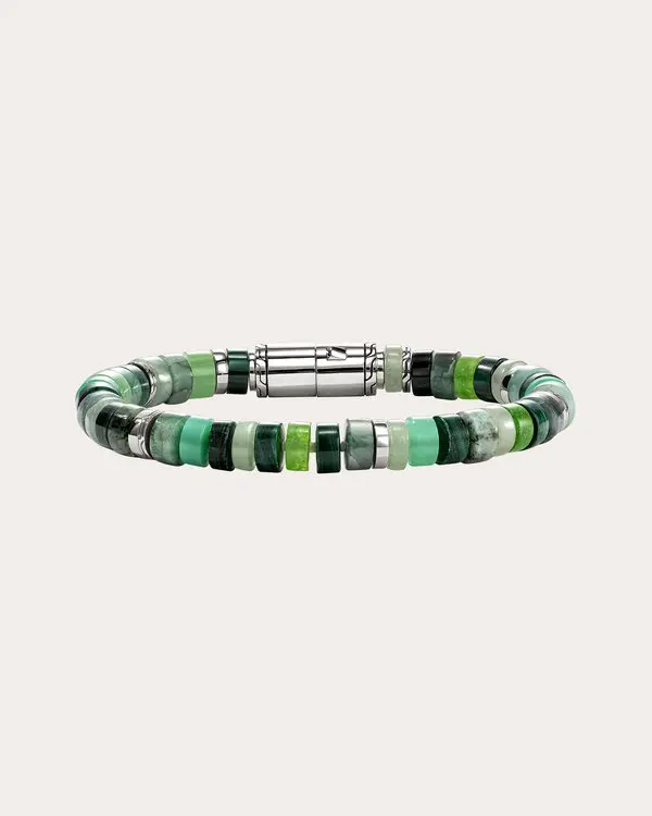 John Hardy Emerald Heishi Bracelet