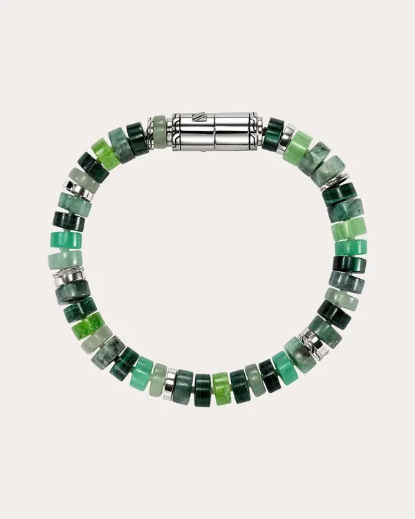 John Hardy Emerald Heishi Bracelet