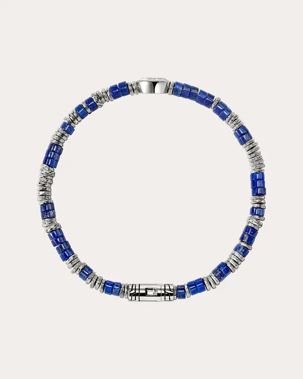 John Hardy Lapis & Diamond Jh Lovestruck Heishi Bracelet